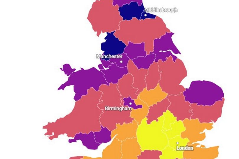 Map shows number of registered sex offenders living in areas across ...
