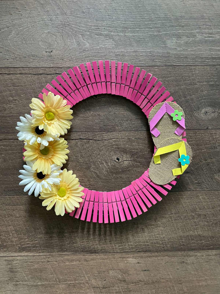 Dollar Store Lily Easter Wreath