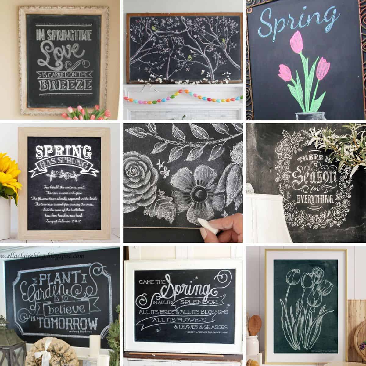 12 Unique Spring Chalk Art Designs