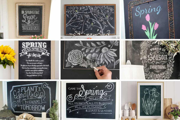 12 Unique Spring Chalk Art Designs