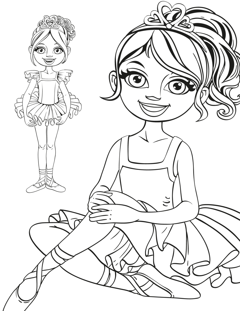 9 Free Printable Ballerina Coloring Pages