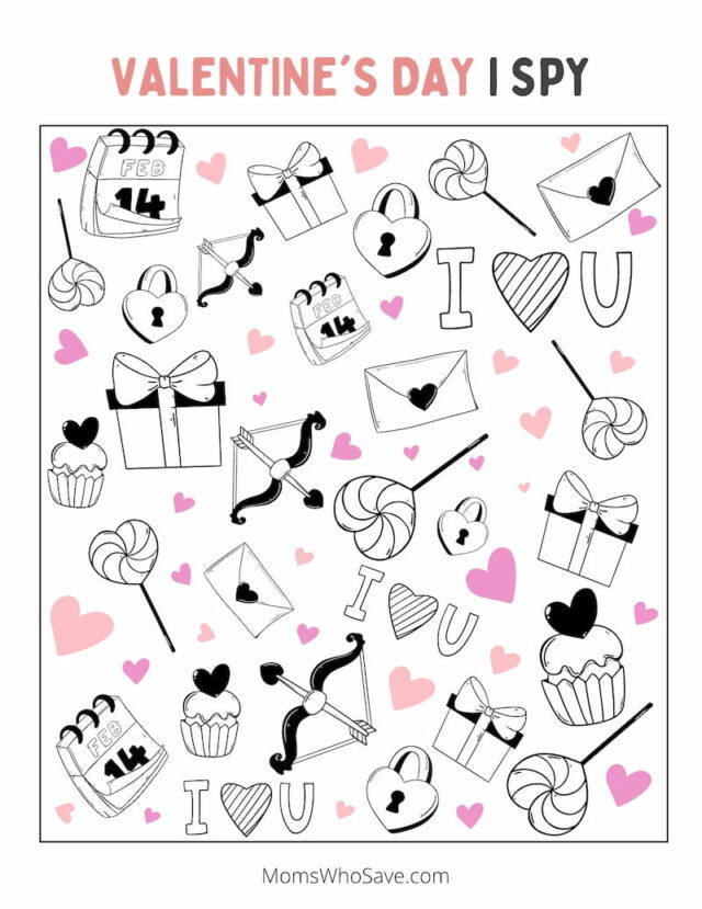Valentine's Day I Spy: Free Printable