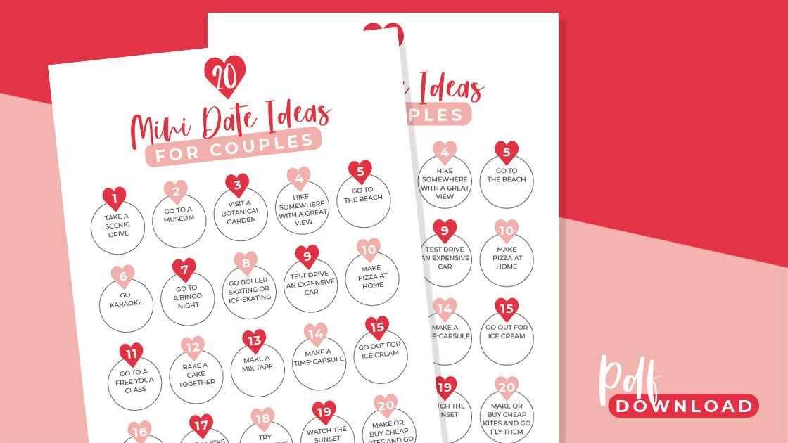 30 Mini Date Night Ideas for Couples + a Free Printable