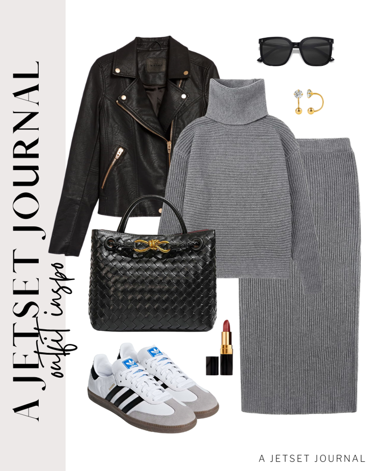 How to style this chic sweater set in edgy looks