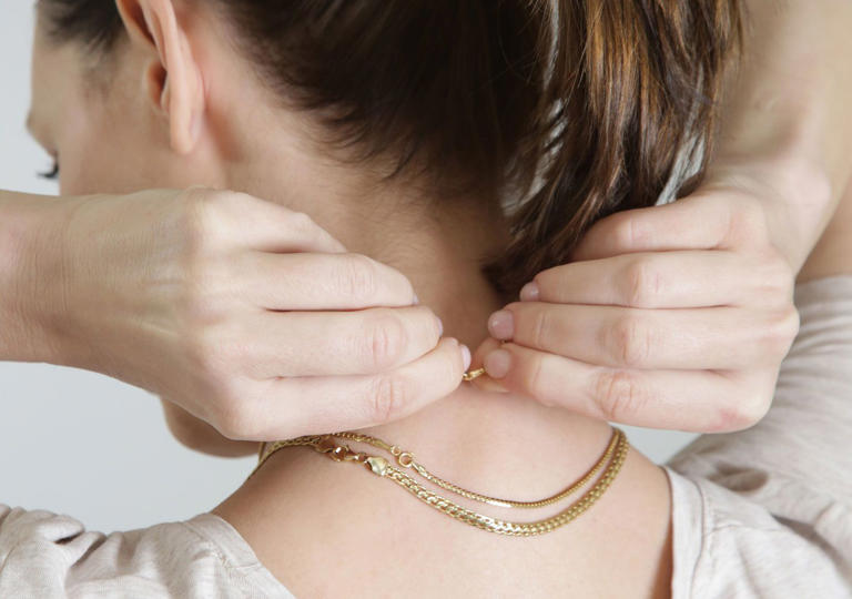 The Old-School Trick For Keeping Your Necklace In Place