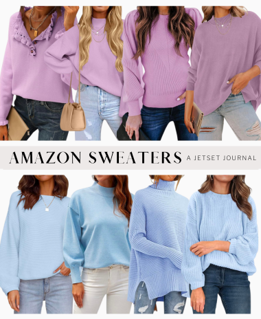 Keep it cool with stylish new Amazon sweaters in pretty pastel colors