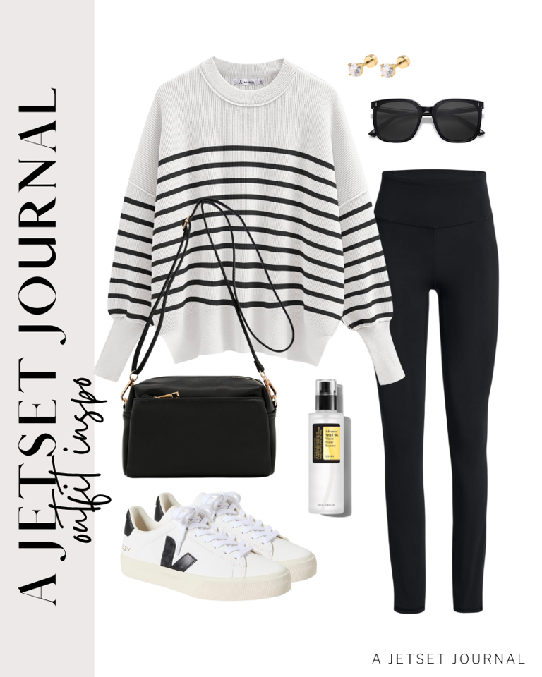 Simple styling ideas for your basic black leggings