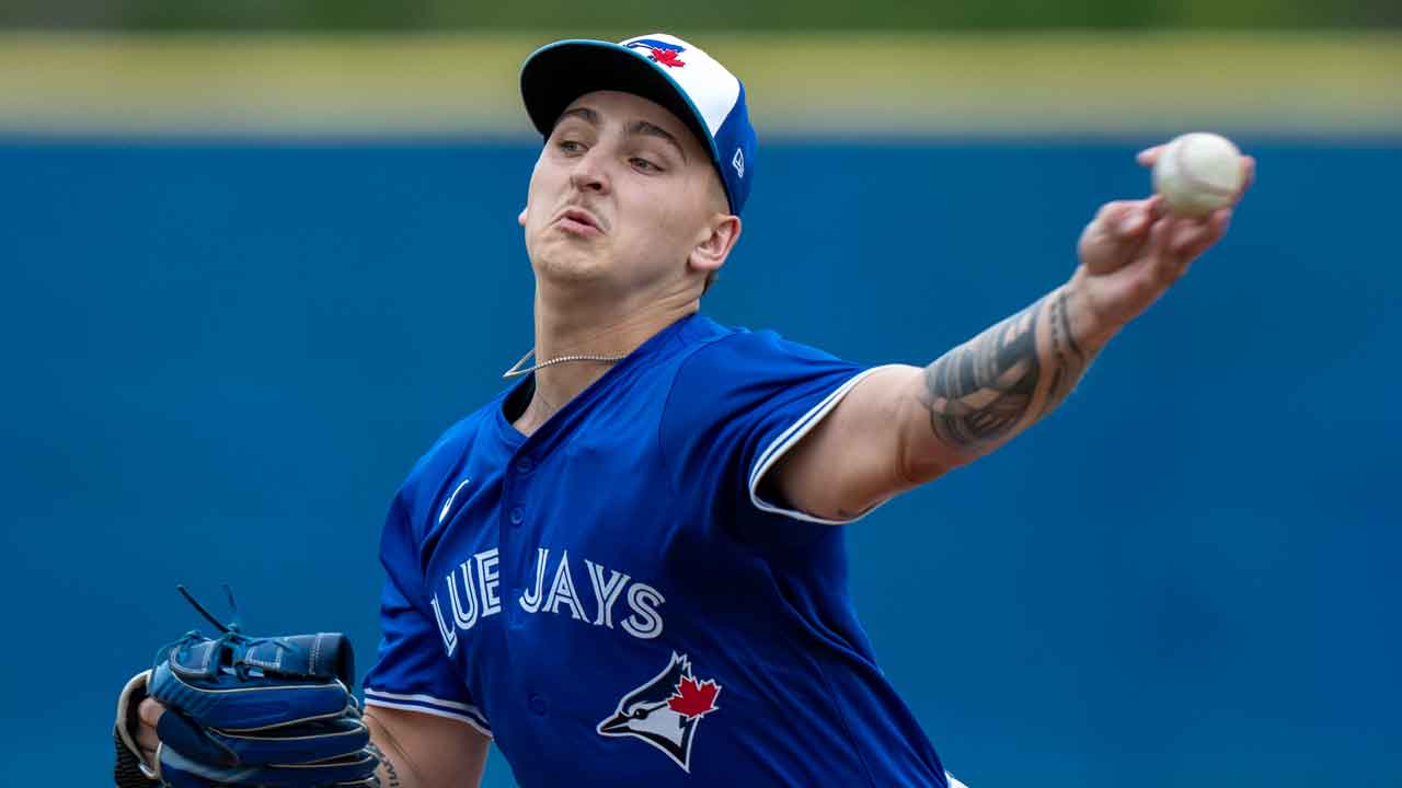 Jays pitching prospect Tiedemann making strides after Tommy John ...