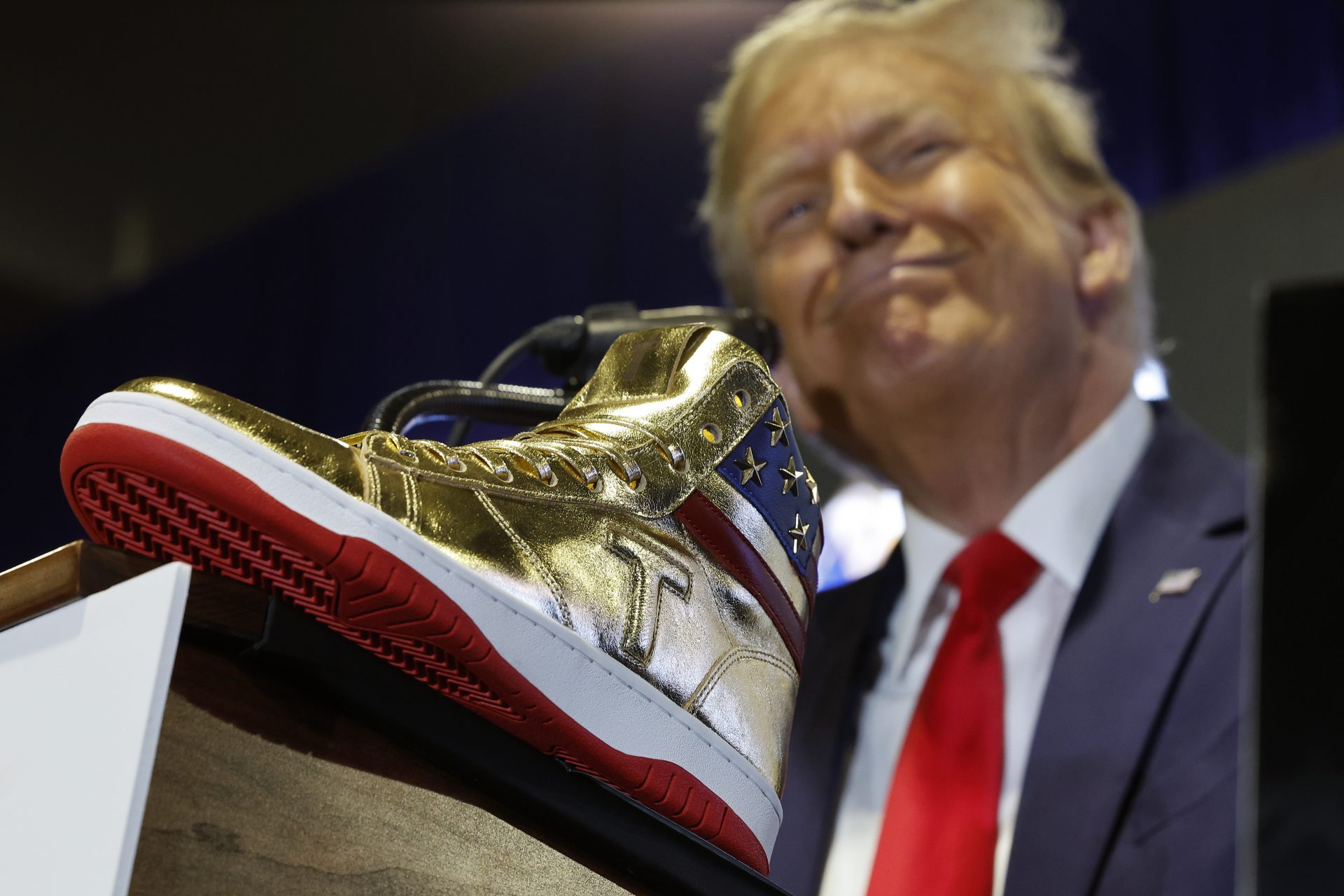Would you spend $400 on Trump's golden sneakers?