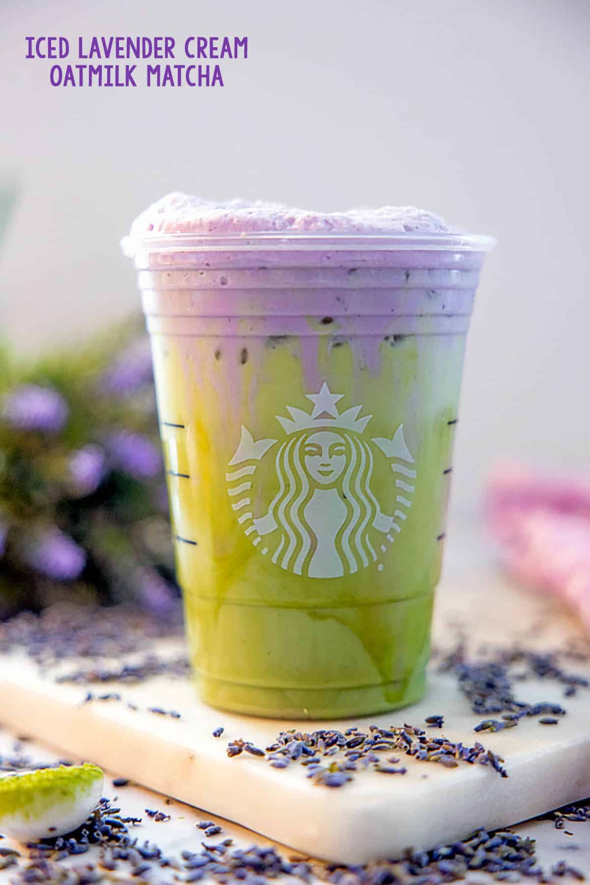 Iced Lavender Cream Oatmilk Matcha Starbucks Copycat