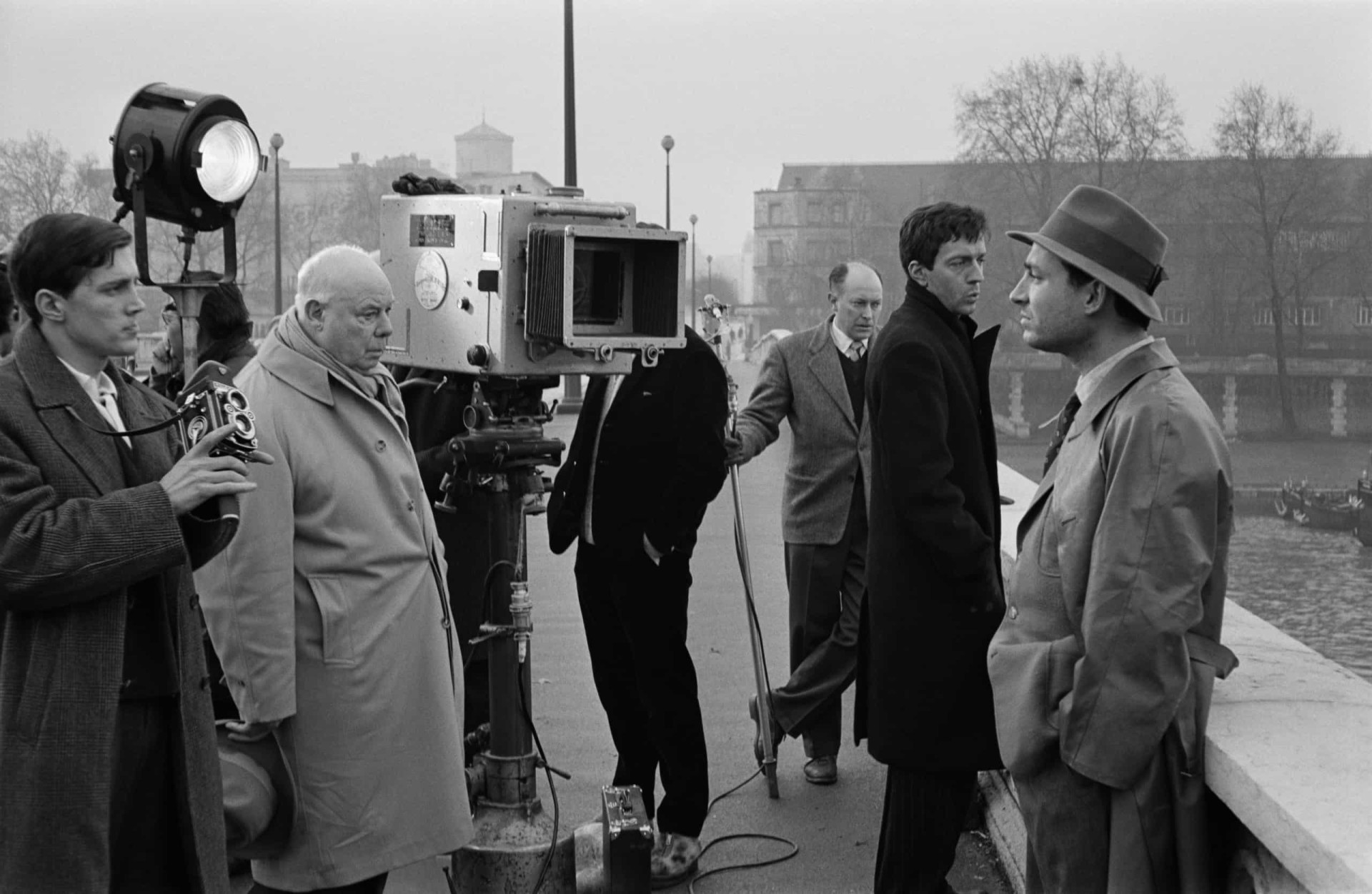 Photos vintage de réalisateurs en plein tournage