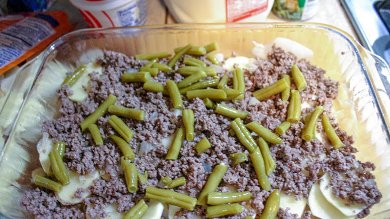 We love a simple and hearty meal - ground beef & potato casserole