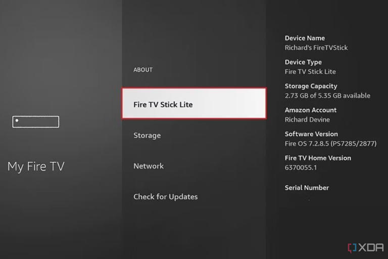 How to access developer options on Amazon Fire TV
