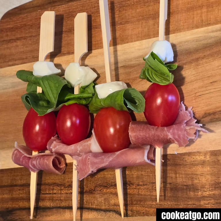 Caprese Skewers With Prosciutto