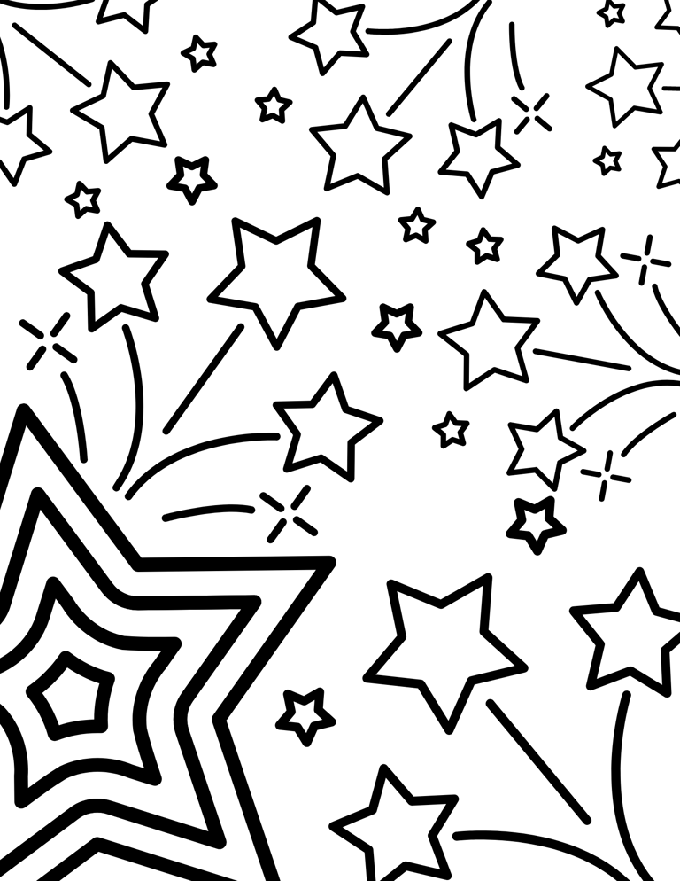 6 Free Printable Star Coloring Pages