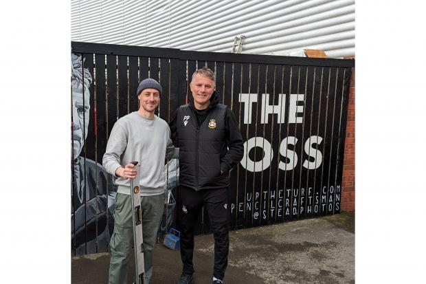 On This Day: Wrexham AFC manager Phil Parkinson visits special mural
