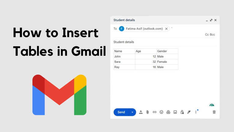 How to Insert a Table in Gmail on PC & Mobile