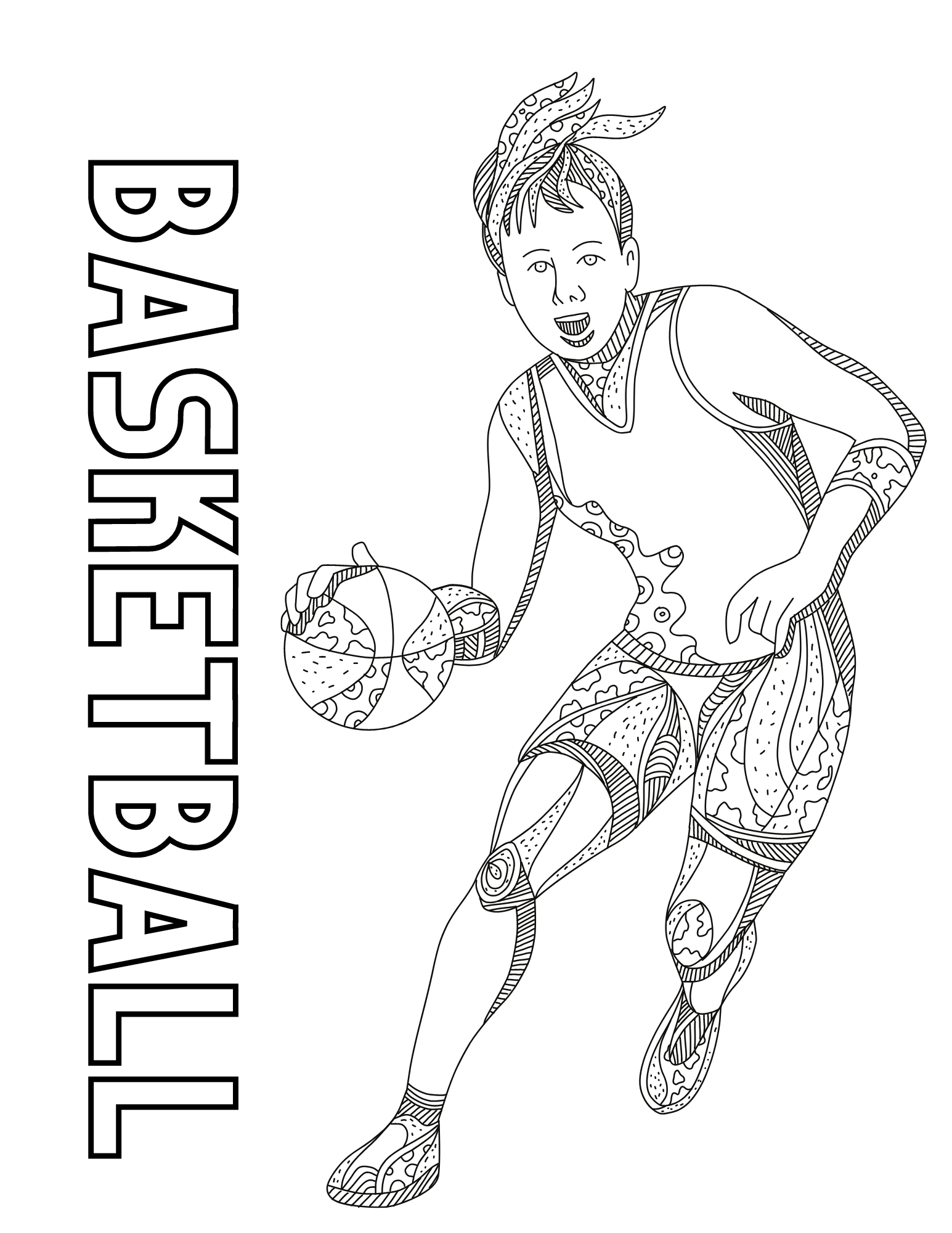 9 Free Basketball Coloring Pages