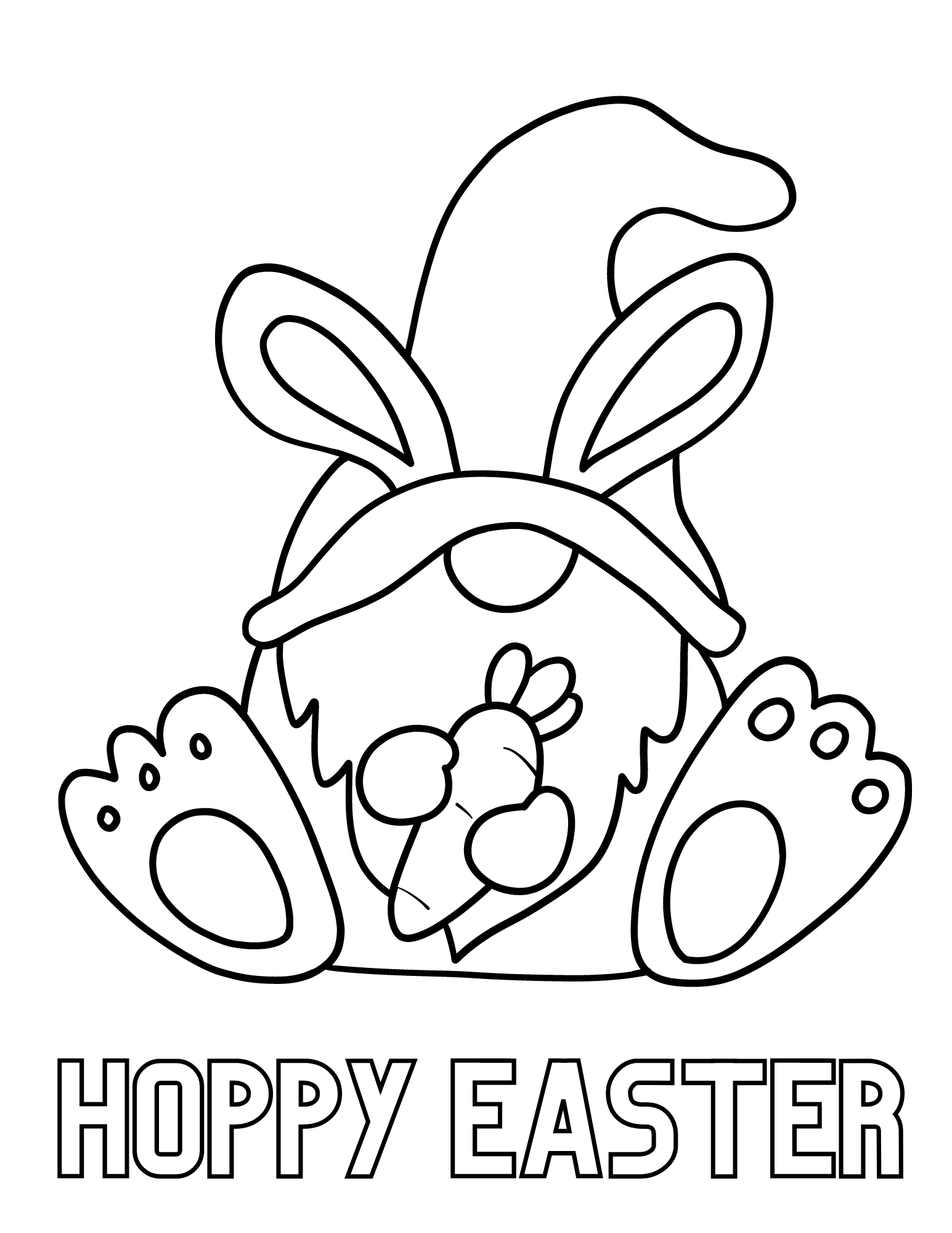 9 Free Easter Gnomes Coloring Pages 9 Free Easter Gnomes Coloring Pages