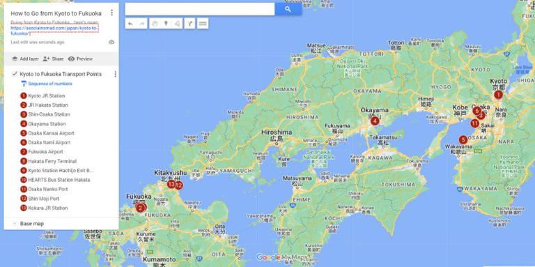 How to Go from Kyoto to Fukuoka