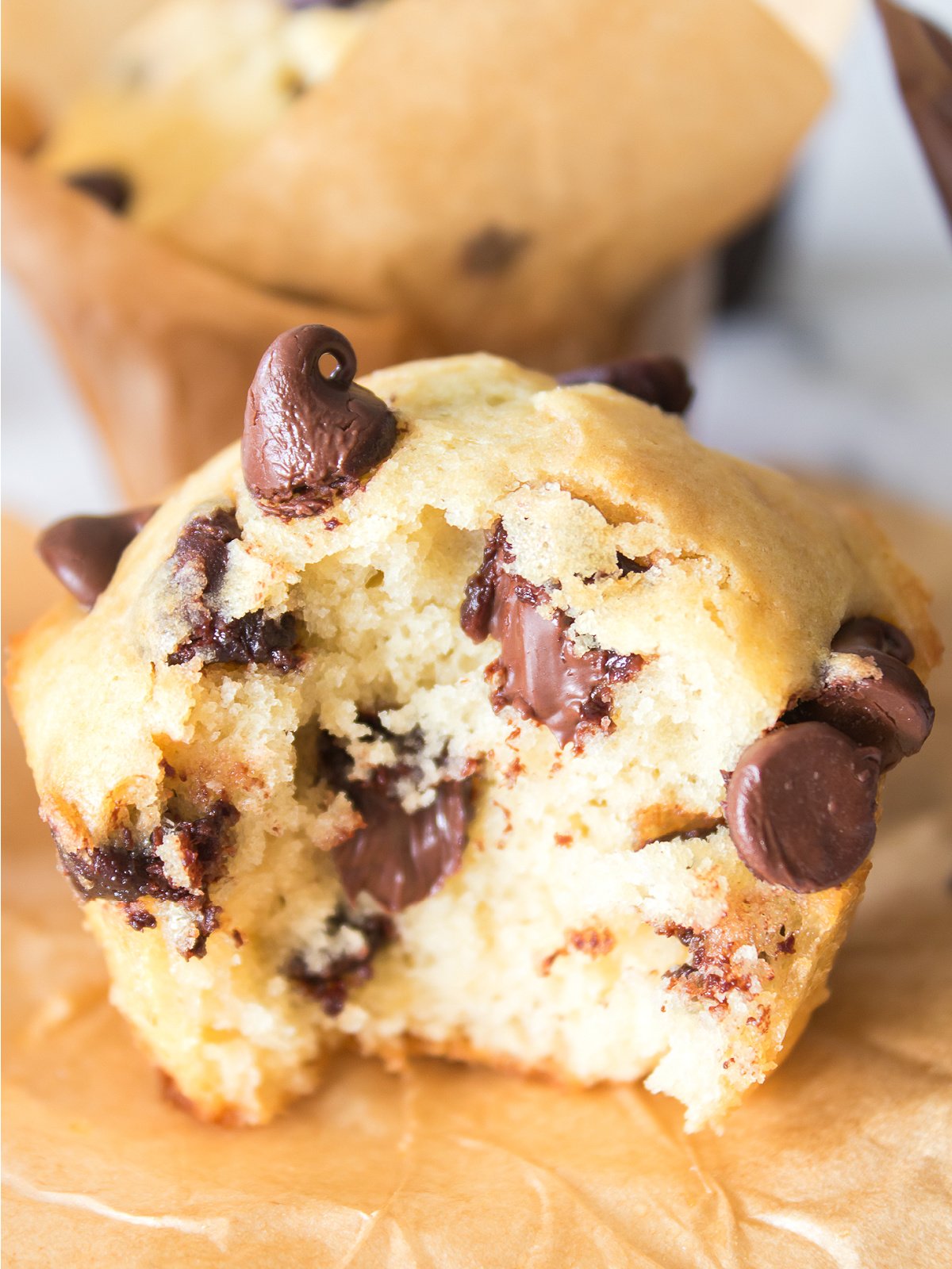 Simple chocolate chip muffins