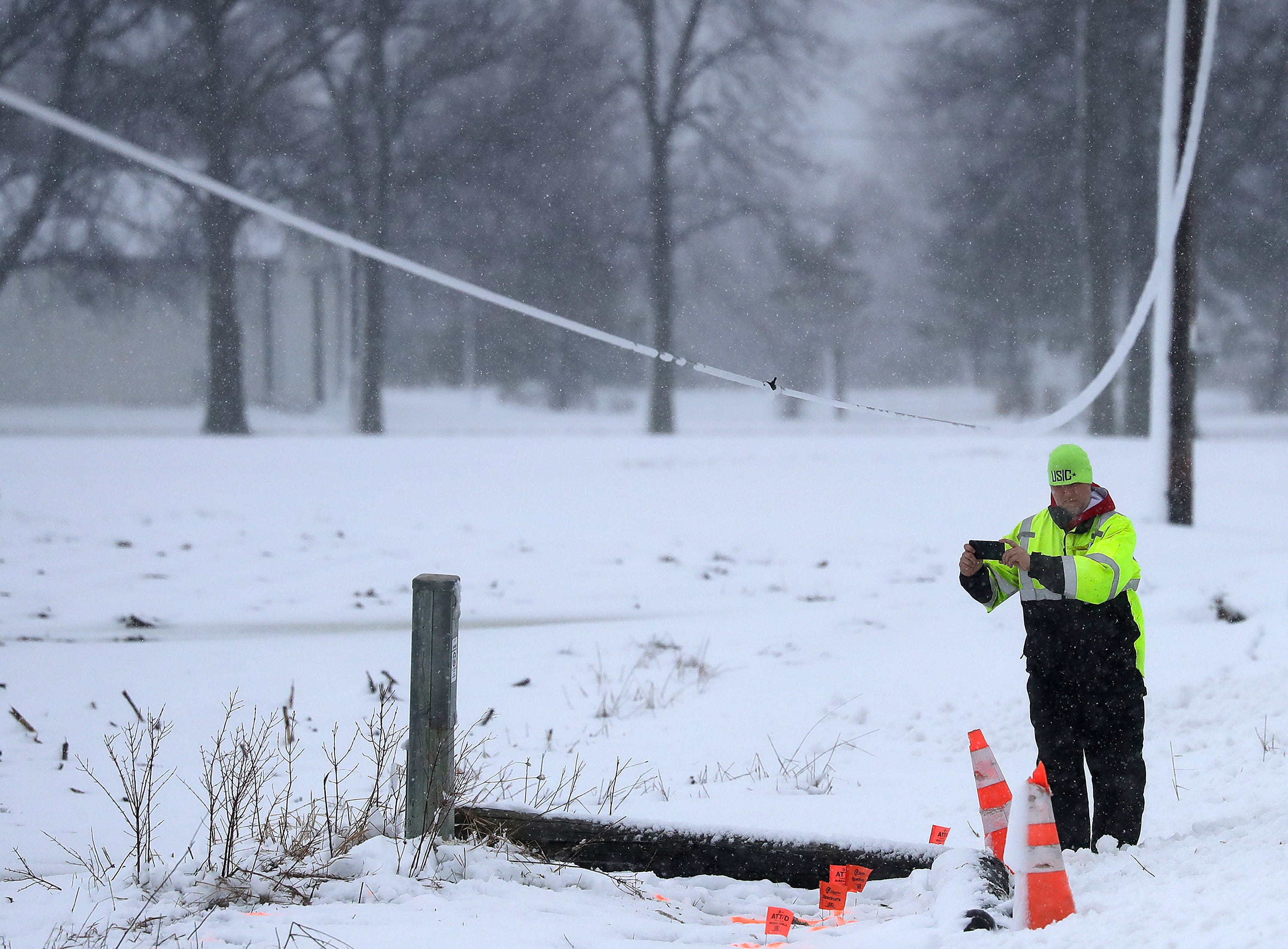 How much snow did the Appleton area receive Wednesday?