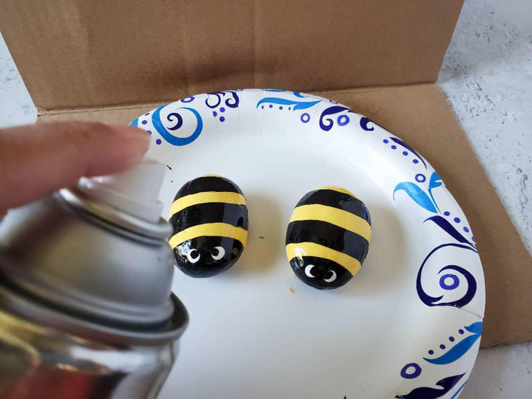 Painted Bumble Bee Rocks