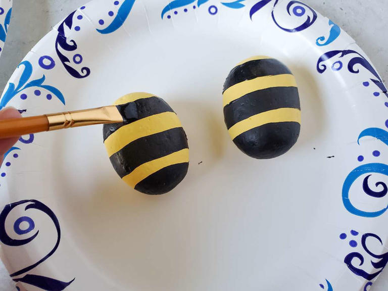 Painted Bumble Bee Rocks