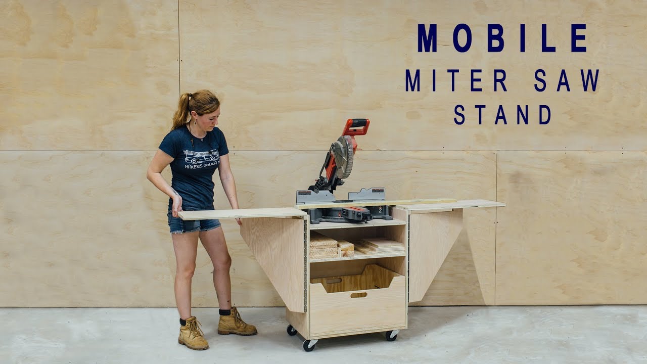Build a DIY mobile miter saw stand for jobsite use