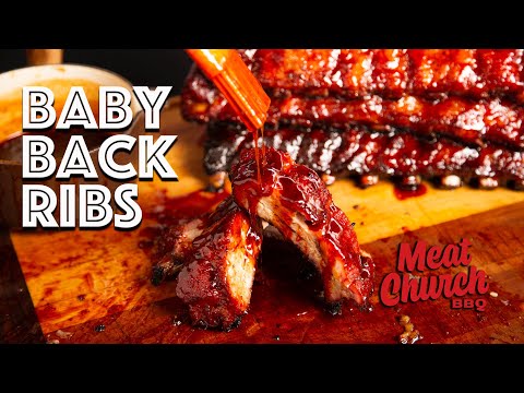 Smoke baby back ribs with sweet and smoky barbecue glaze