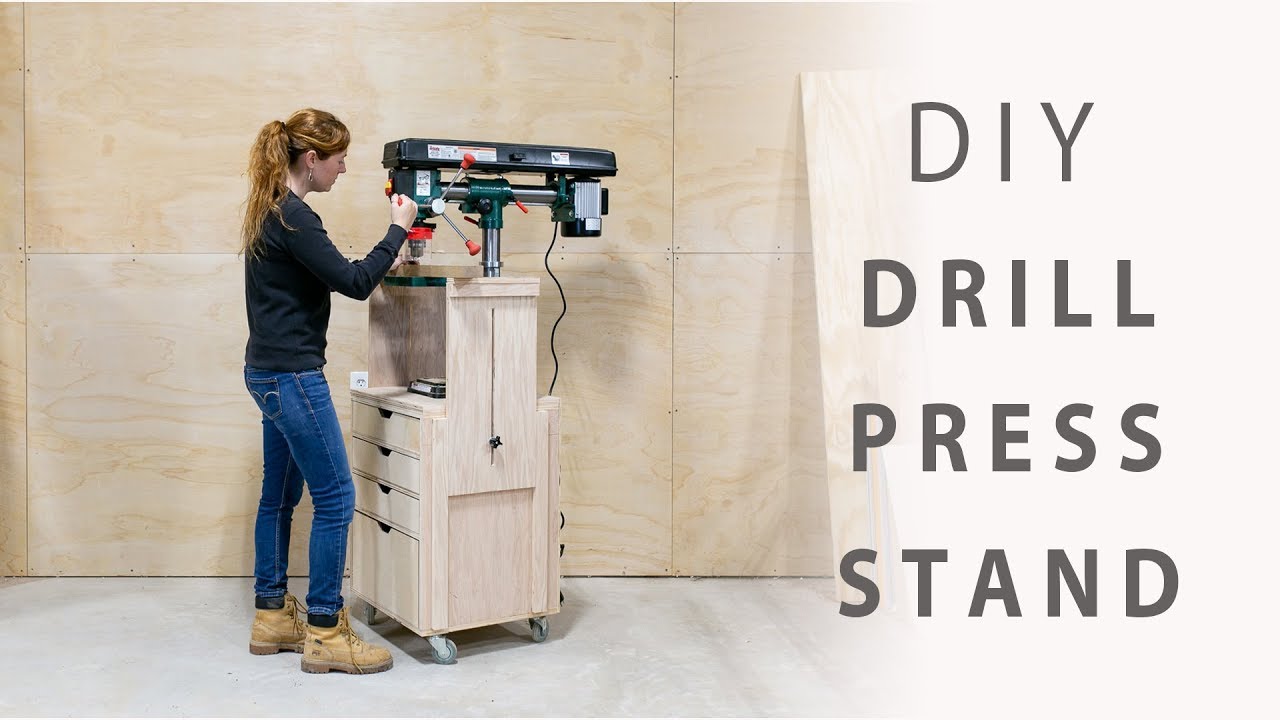 Build a DIY mobile drill press stand