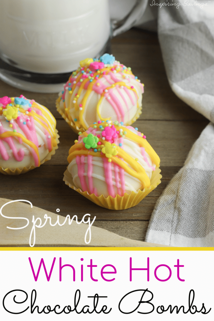 Spring white hot chocolate bombs recipe