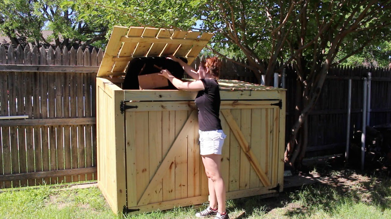 Complete This DIY Garbage Can Enclosure Like a Pro