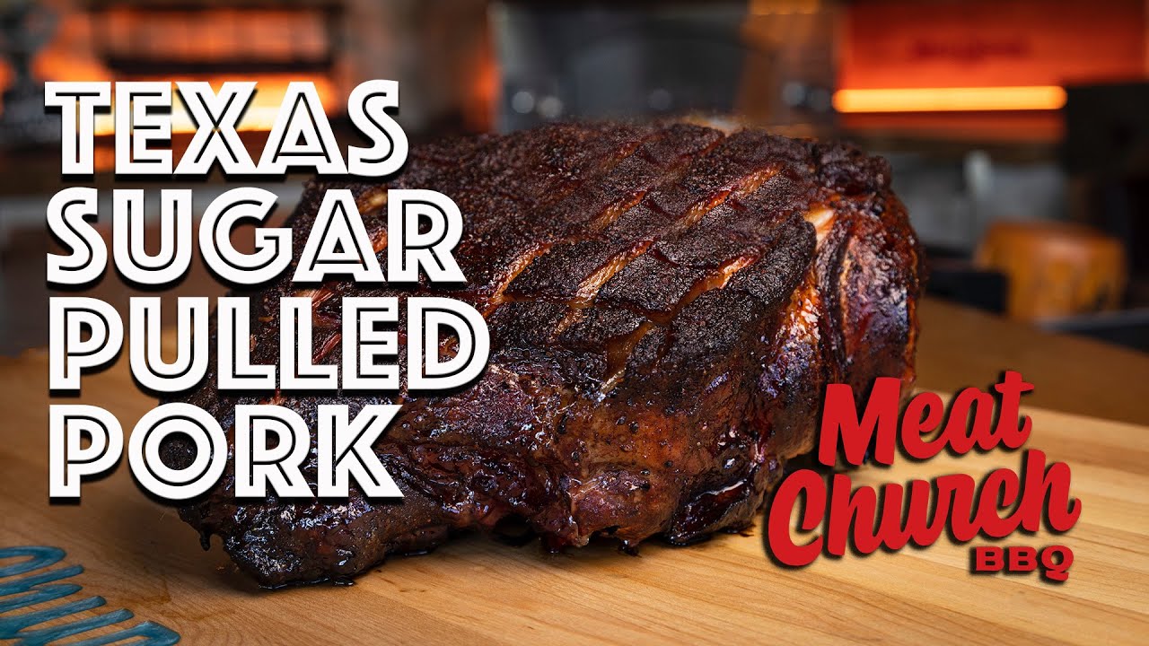 Smoke Texas sugar pork butt for tender, flavorful pulled pork
