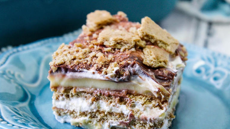 This cool and creamy no-bake dessert is so good - Graham cracker pudding