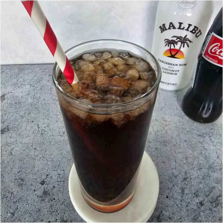 Easy Malibu and Coke Cocktail