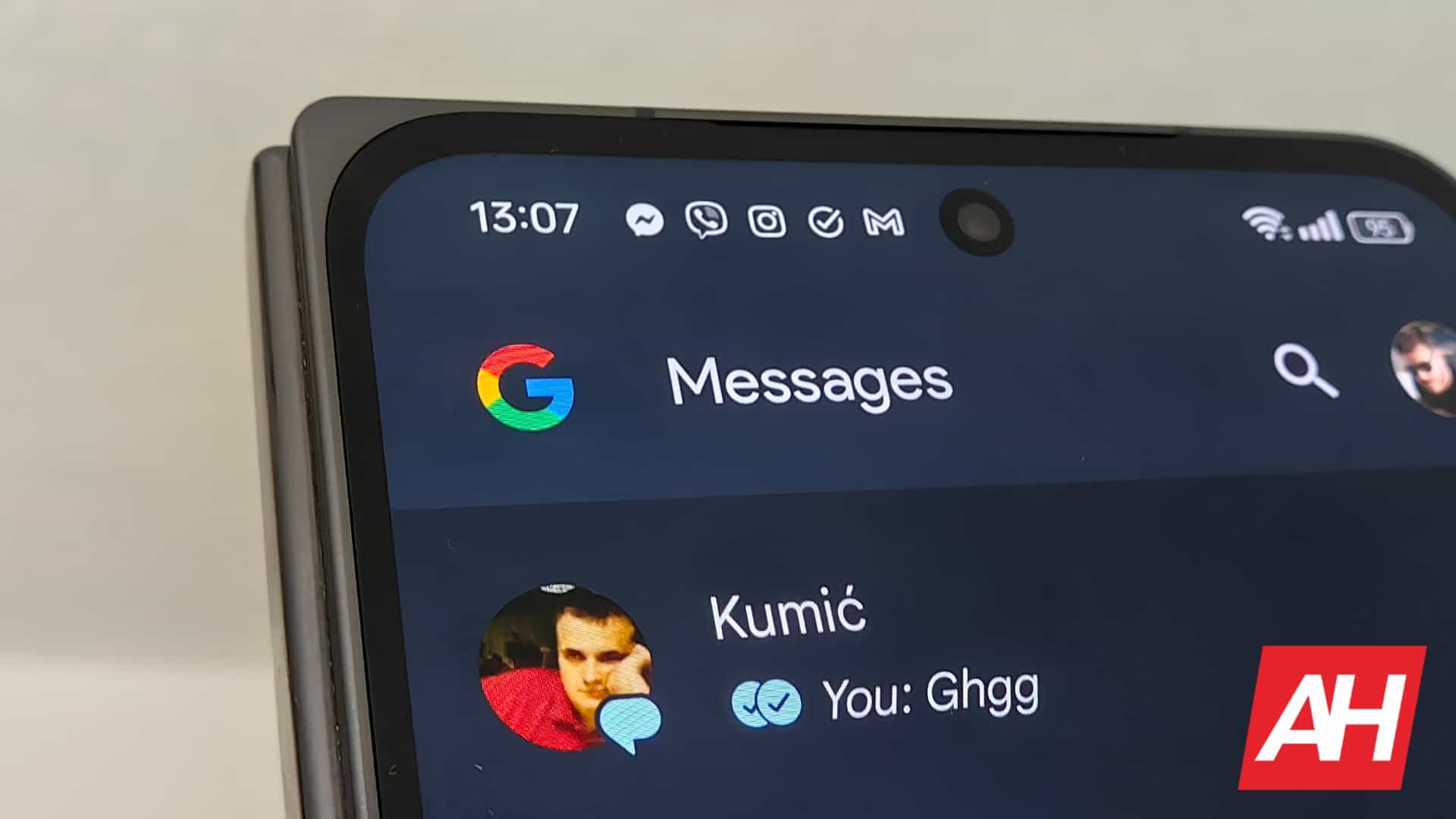 Google Messages modernized with long-press menu for text & images