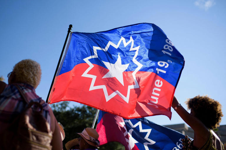 Here’s what the colors and symbols of the Juneteenth flag mean