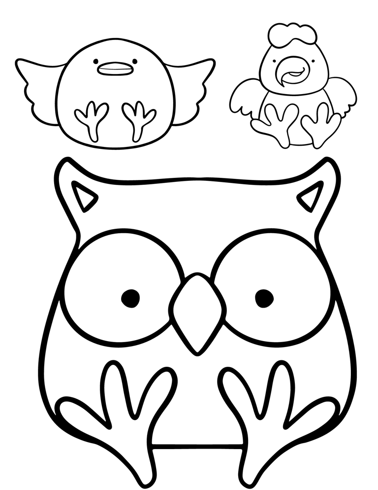 8 Cute Kawaii Animals Coloring Pages