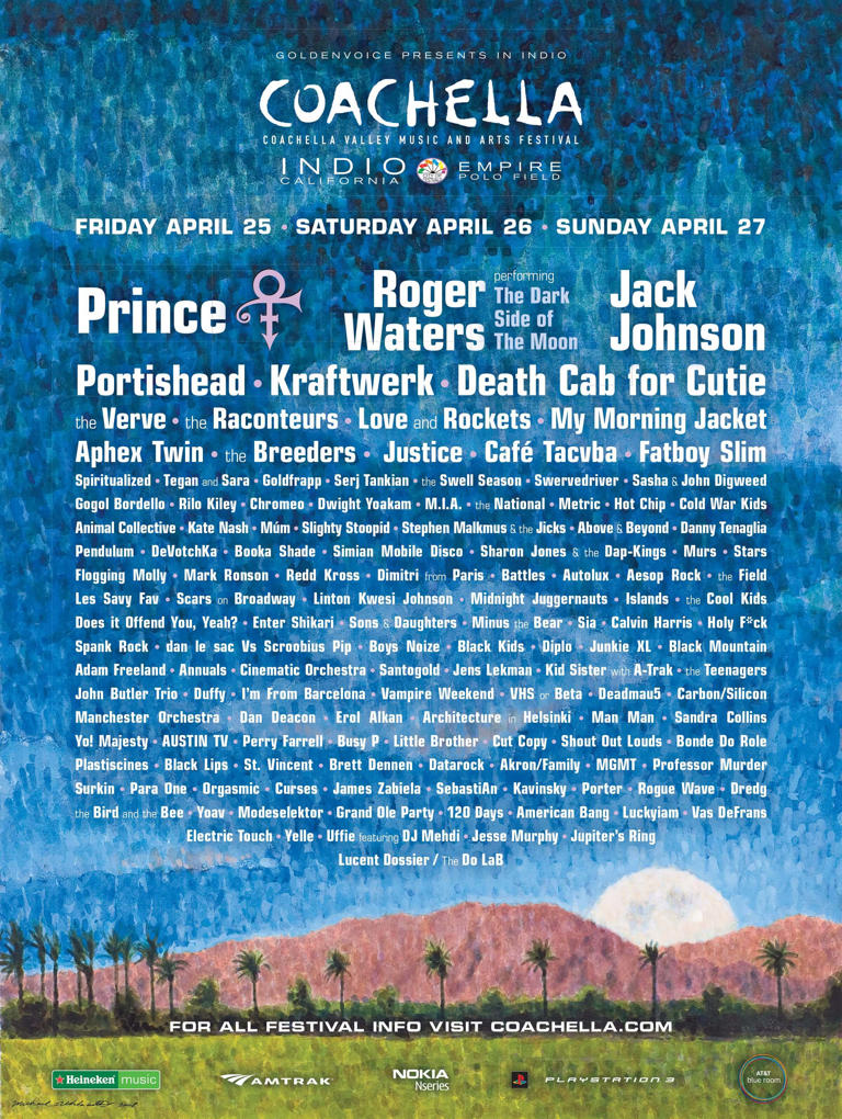 Every single Coachella headliner and lineup poster since the California ...
