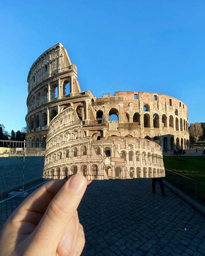 30 Pics Of Iconic Landmarks’ Illustrations Side By Side With Their Real ...