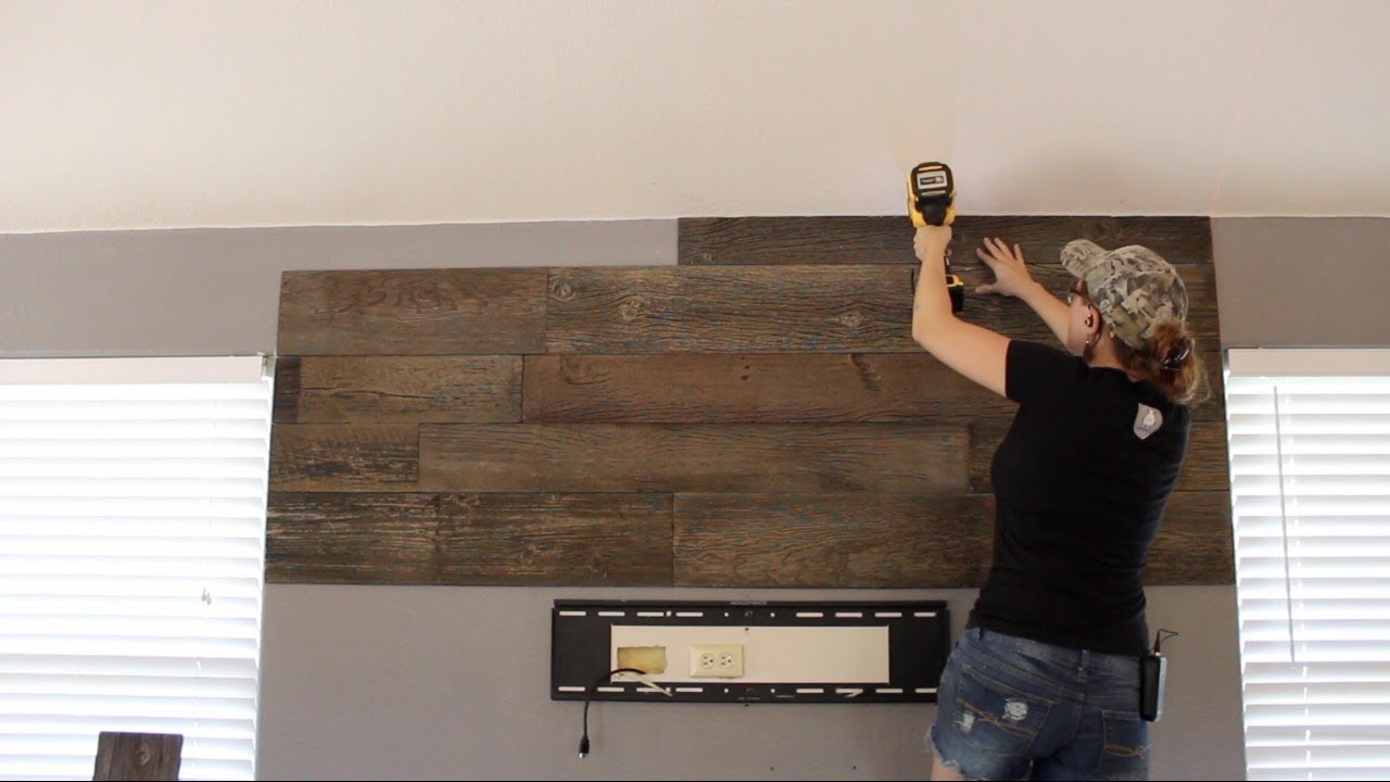 Upgrade Walls with a DIY Wood and Floating Shelves