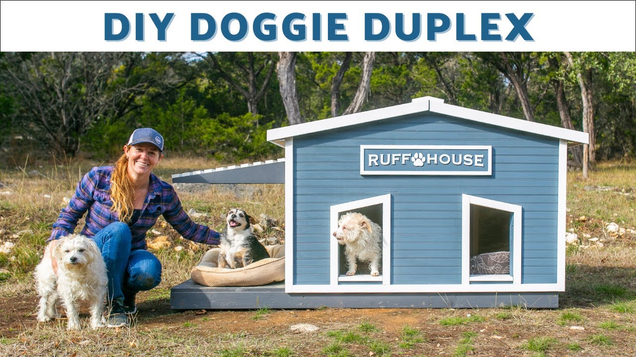 Insulated Dog House for Two with Lift-Open Roof