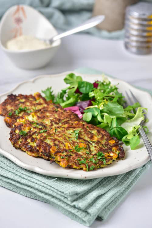 Zucchini and Corn Fritters