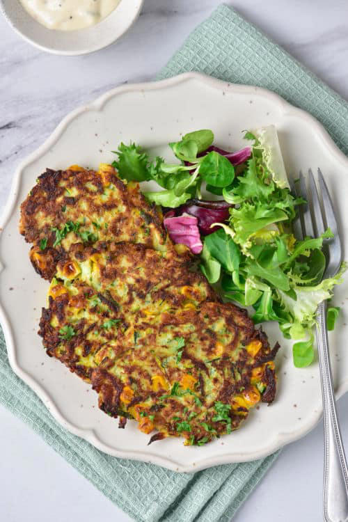 Zucchini and Corn Fritters