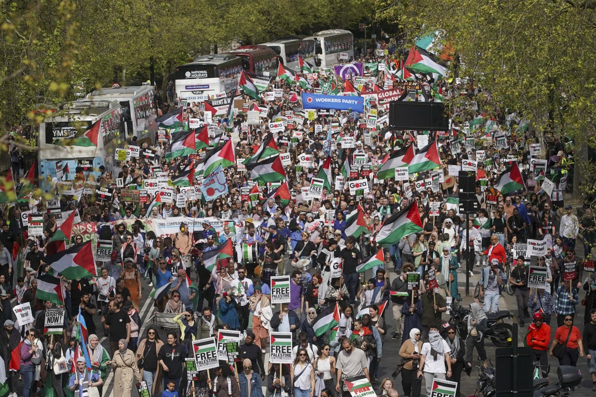 London protests LIVE: Thousands to take part in huge pro-Palestine ...
