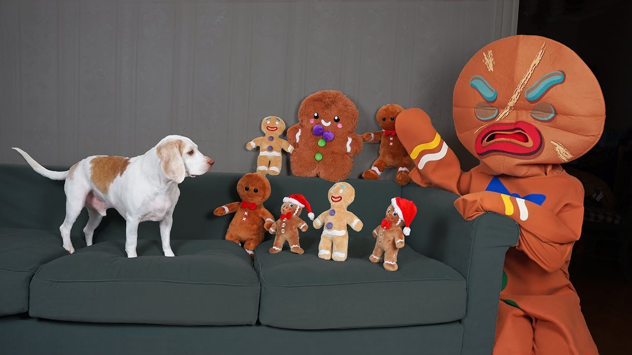 Gingerbread Man Army Pranks Dogs in Hilarious Christmas Video