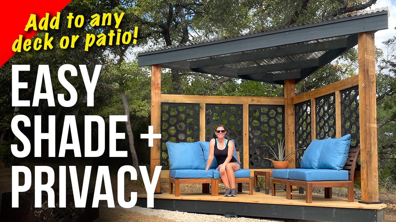 Add a Pergola to Your Deck or Patio: Roof and Privacy Screen