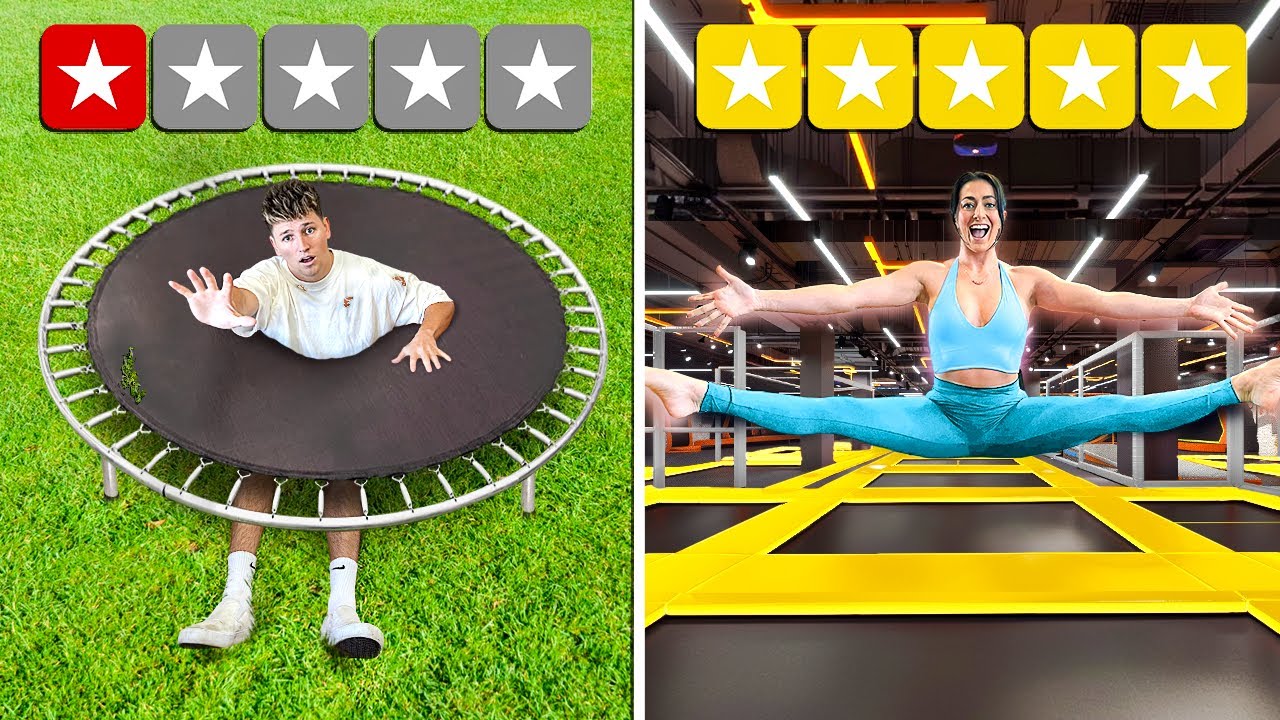 Testing 1-star versus 5-star trampoline parks