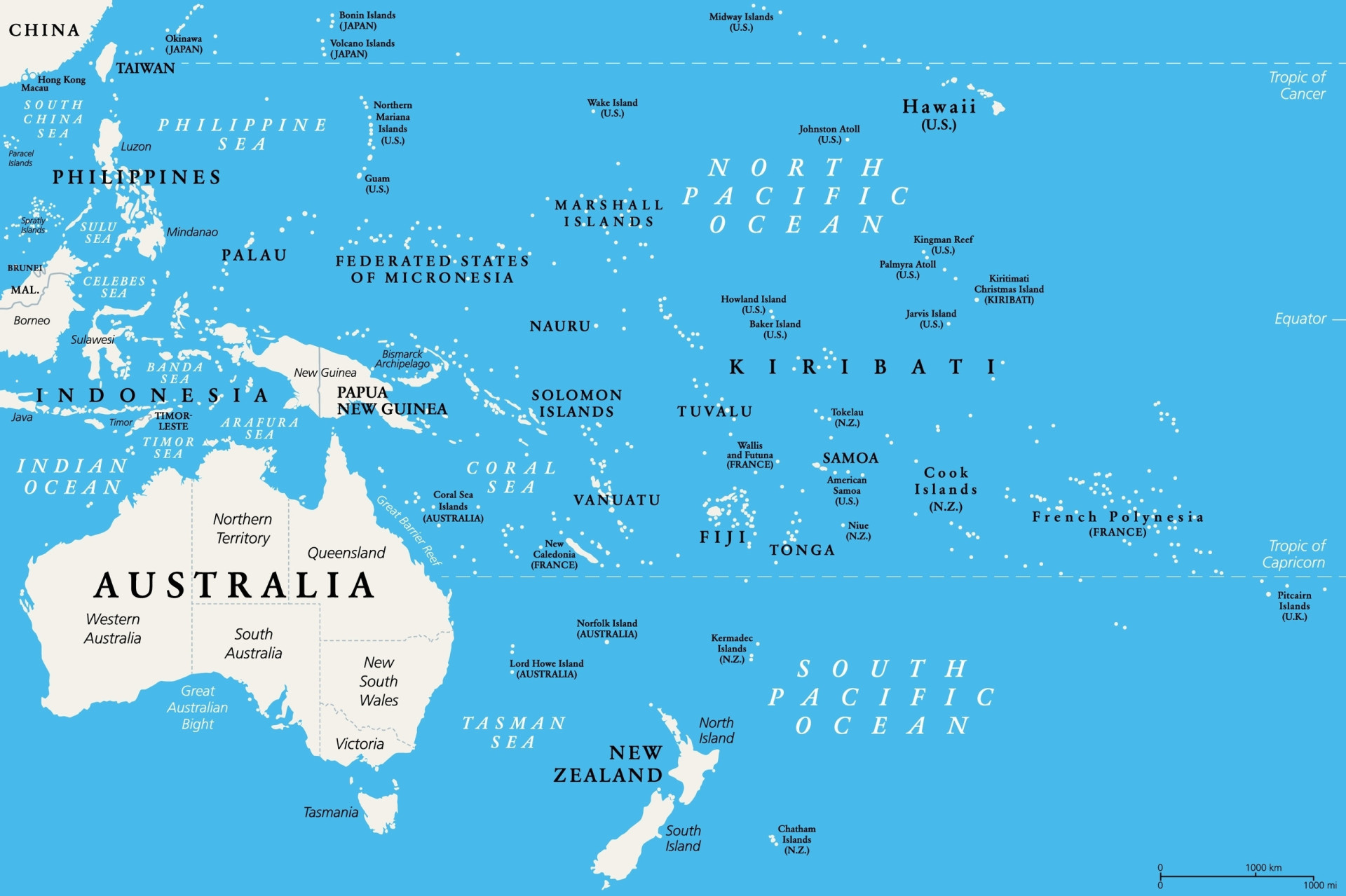 The only country located in all four hemispheres